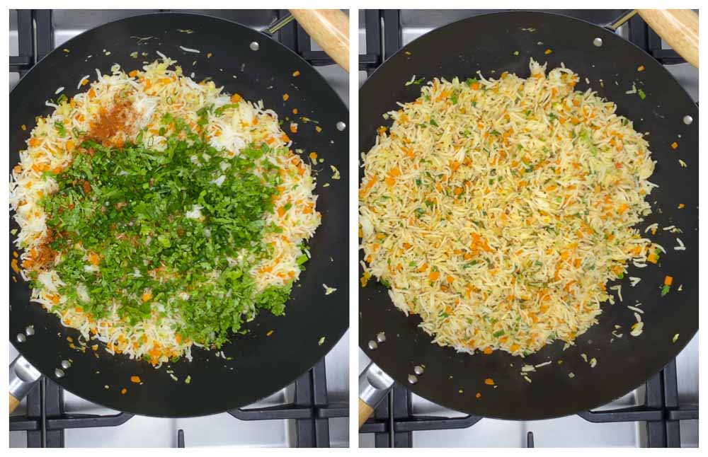Carrot and Cabbage Rice with Tofu and Veggies Stir-Fry – Kannamma Cooks