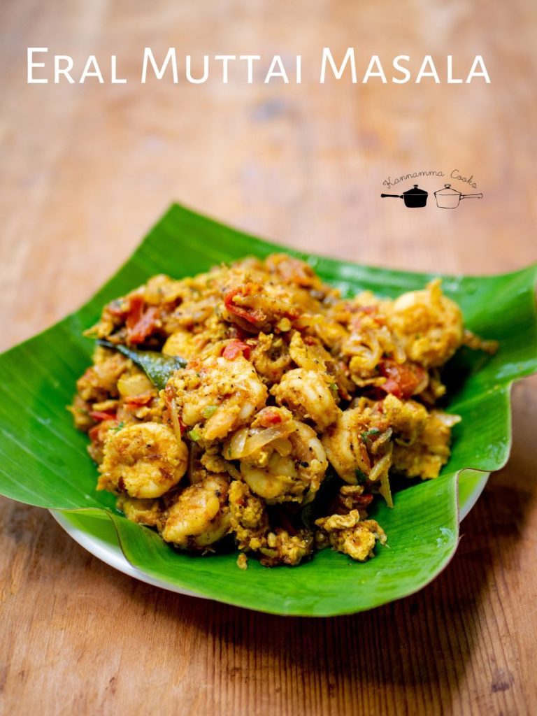 Eral Muttai Masala | Prawn Egg Masala – Kannamma Cooks