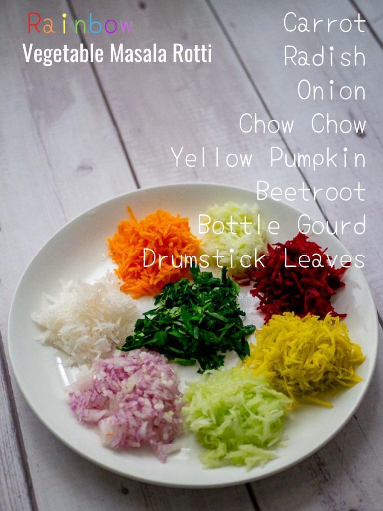 Rainbow Veggie Masala Rotti Recipe – Kannamma Cooks
