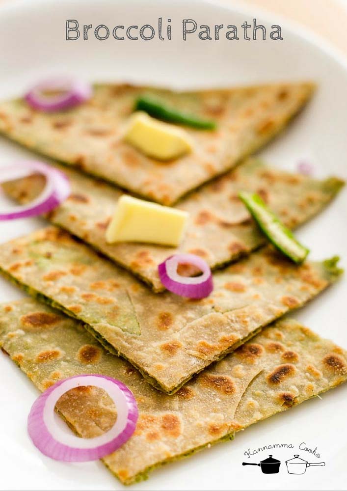 Broccoli Paratha Recipe – Kannamma Cooks
