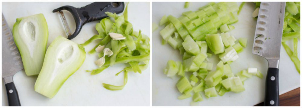 Chow Chow Kootu with Moong Dal – Chayote Squash Lentil Stew – Kannamma ...