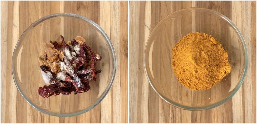 Groundnut Kaaram Podi – Kadalai Poondu Podi Recipe – Kannamma Cooks