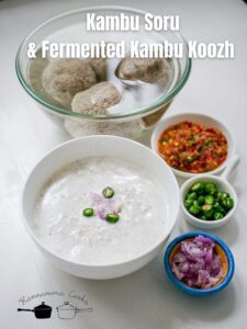 Kambu Soru and Kambu Koozh | Kammanchoru Recipe | Fermented Bajra ...
