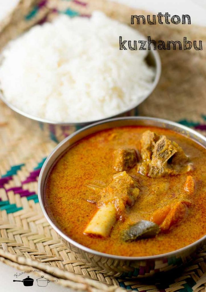 Mutton Kuzhambu for Rice, Mutton Curry for Rice – Kannamma Cooks