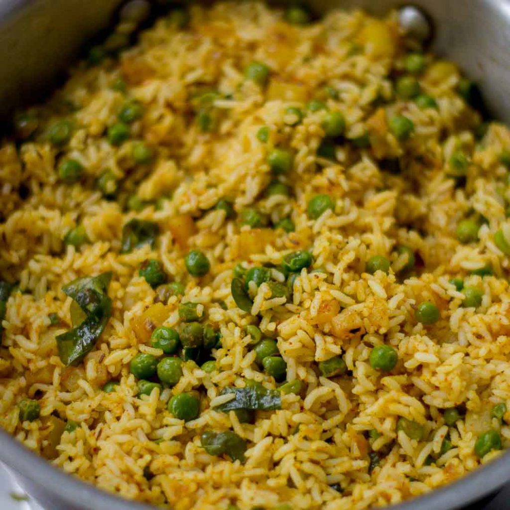 Pattani Sadam, South Indian Style Peas Rice – Kannamma Cooks