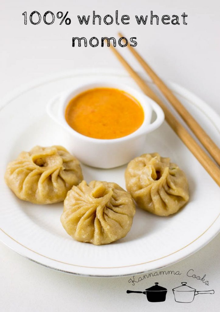 Whole wheat momos recipe with vegetable filling – Kannamma Cooks
